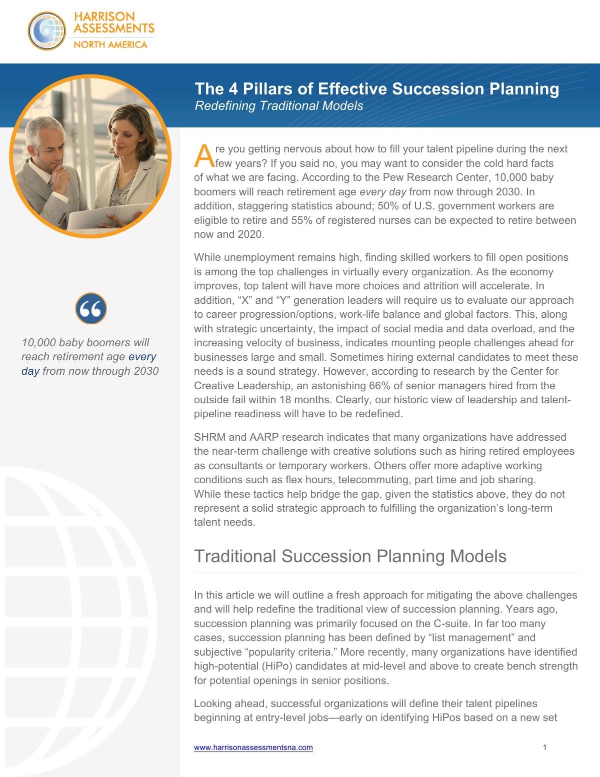 The 4 Pillars of Effective Succession Planning: Redefining Traditional ...